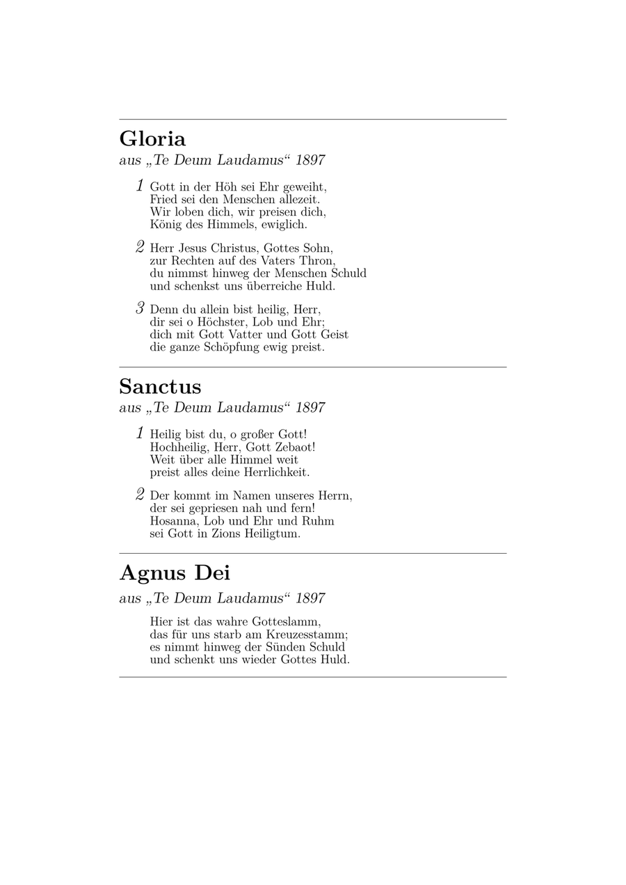 Messlied Gotteslob 716 (Gloria/Sanctus/Agnus Dei) by Unknown - Organ ...