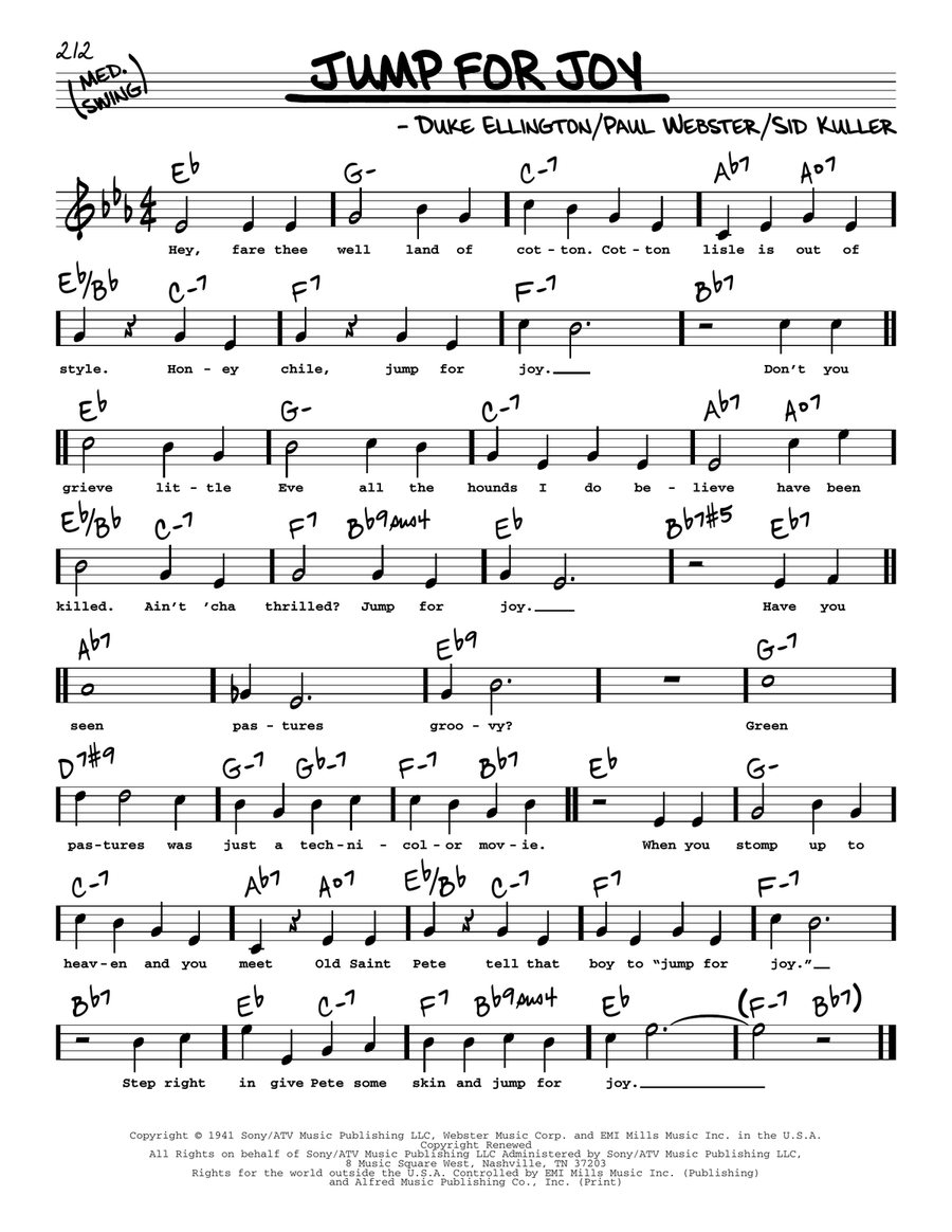 Jump For Joy (High Voice) by Duke Ellington - High Voice - Digital ...