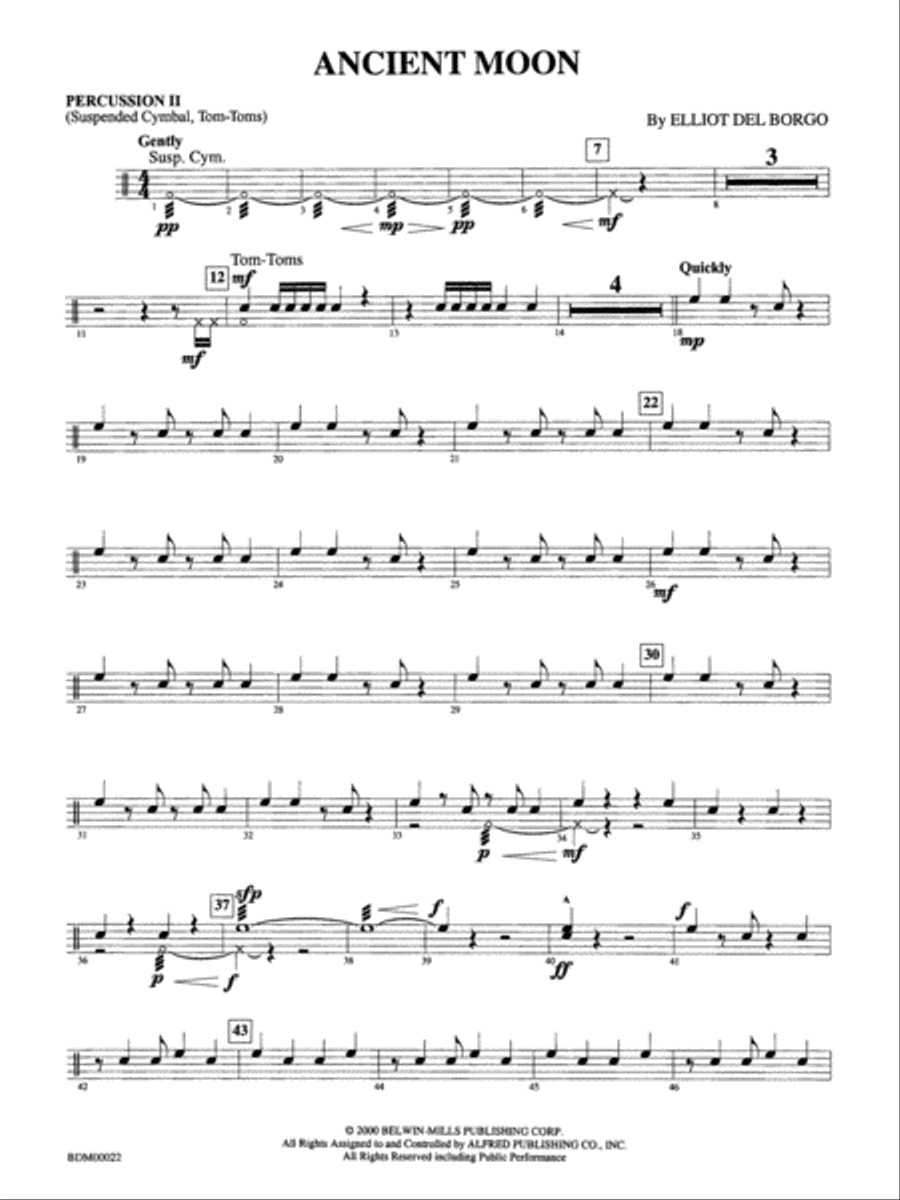 Ancient Moon: 2nd Percussion by Elliot Del Borgo - Concert Band ...