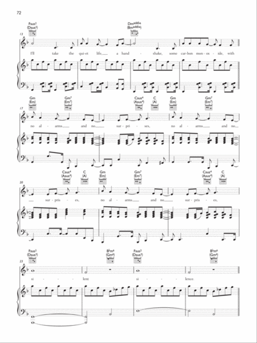 No Surprises by Radiohead - Voice, Piano, Vocal, Guitar - Digital Sheet ...