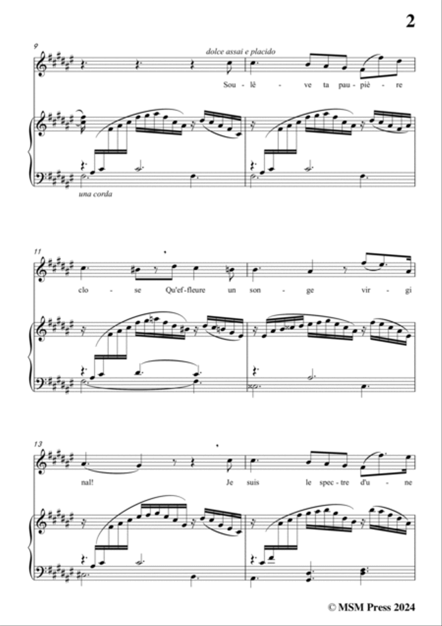 Berlioz-Le Spectre de la Rose in F sharp Major,for voice and piano by ...