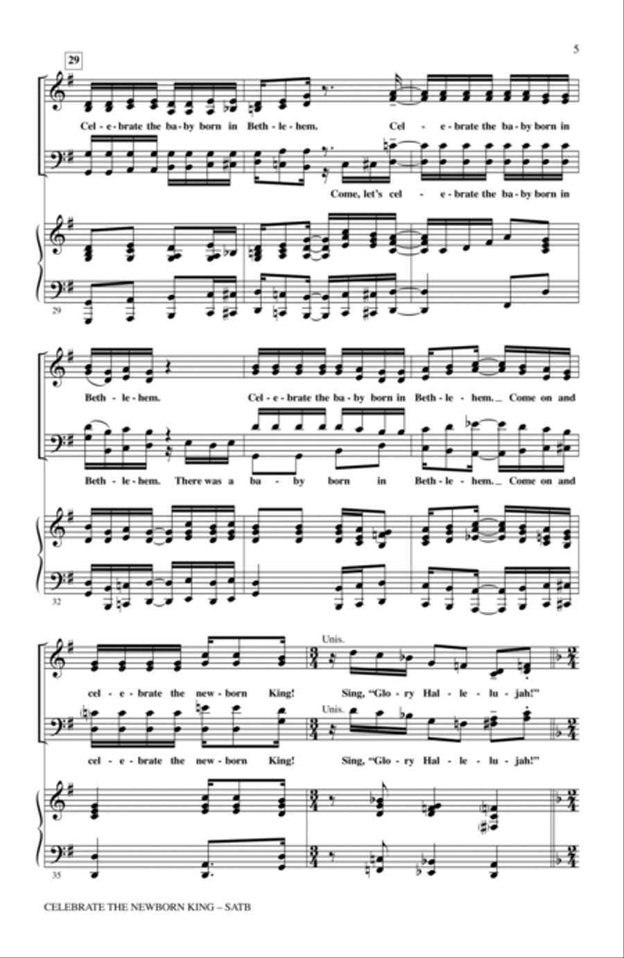 Celebrate The Newborn King by Rollo Dilworth - 4-Part - Digital Sheet ...