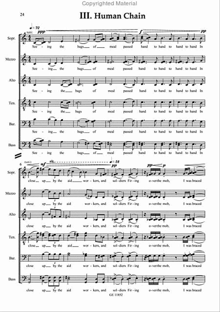 Seamus Heaney Poems from HUMAN CHAIN by Sven-David Sandstrom - Choir ...