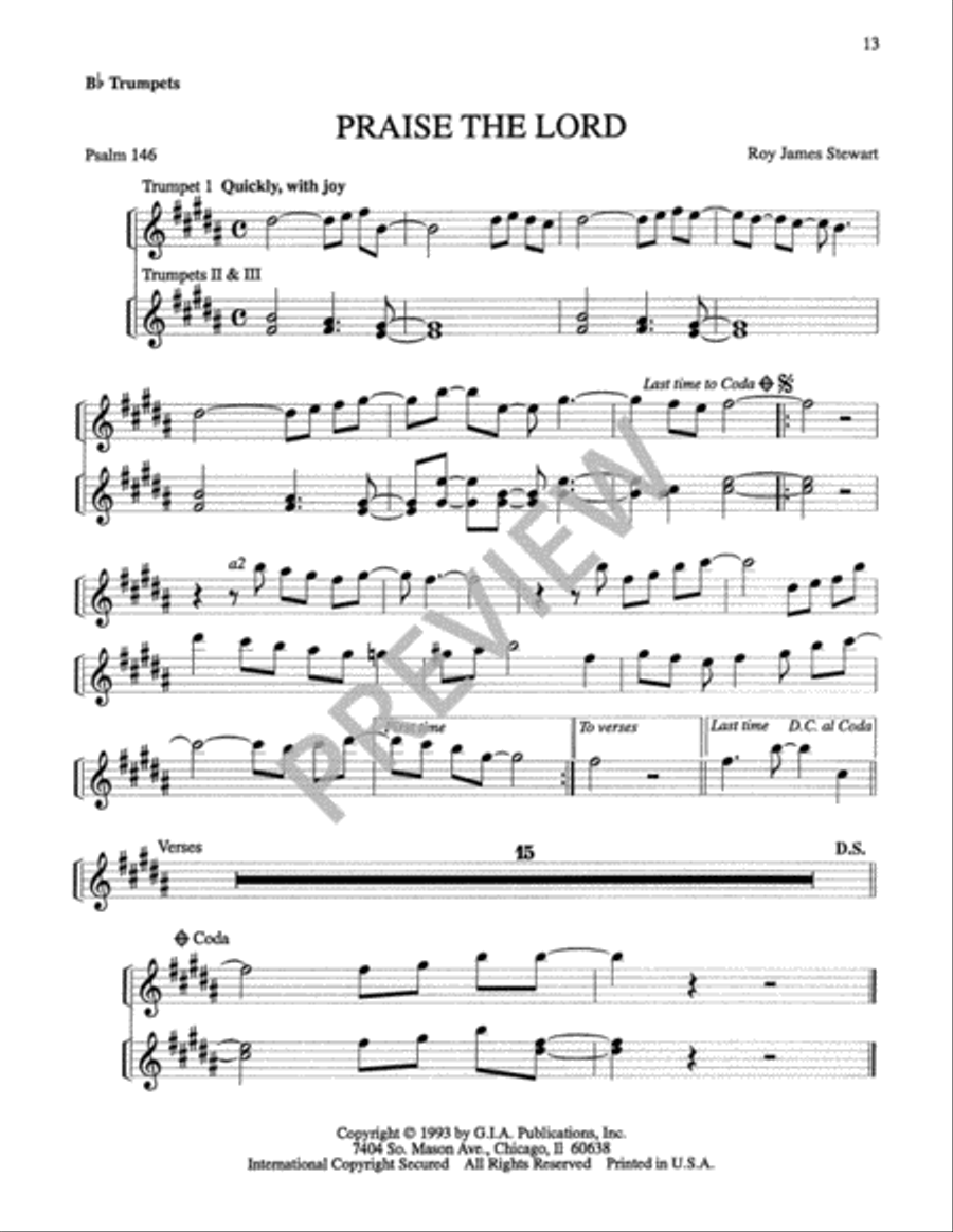 Psalms for the Church Year - Volume 5, Instrument edition - Trumpet ...