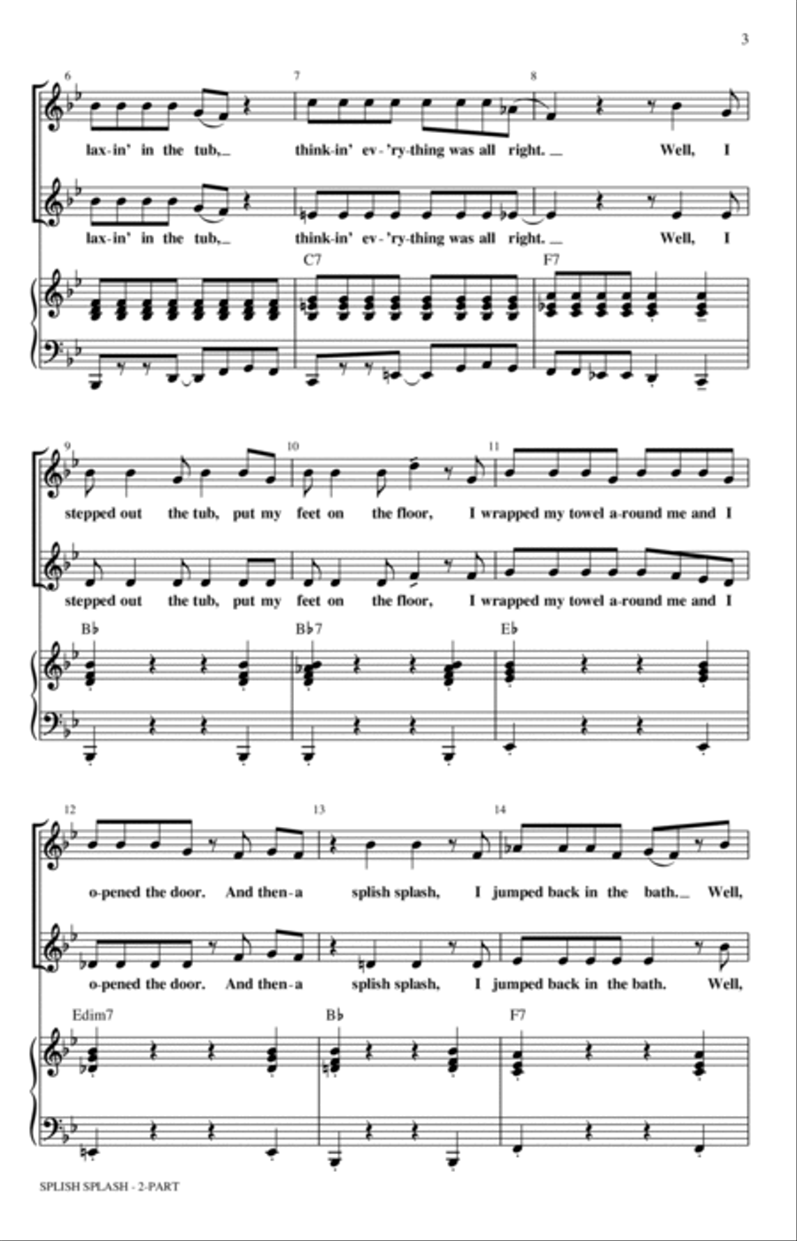 Splish Splash (arr. Kirby Shaw) by Bobby Darin - Choir - Digital Sheet ... Splish Splash (arr. Kirby Shaw) by Bobby Darin - Choir - Digital Sheet ...
