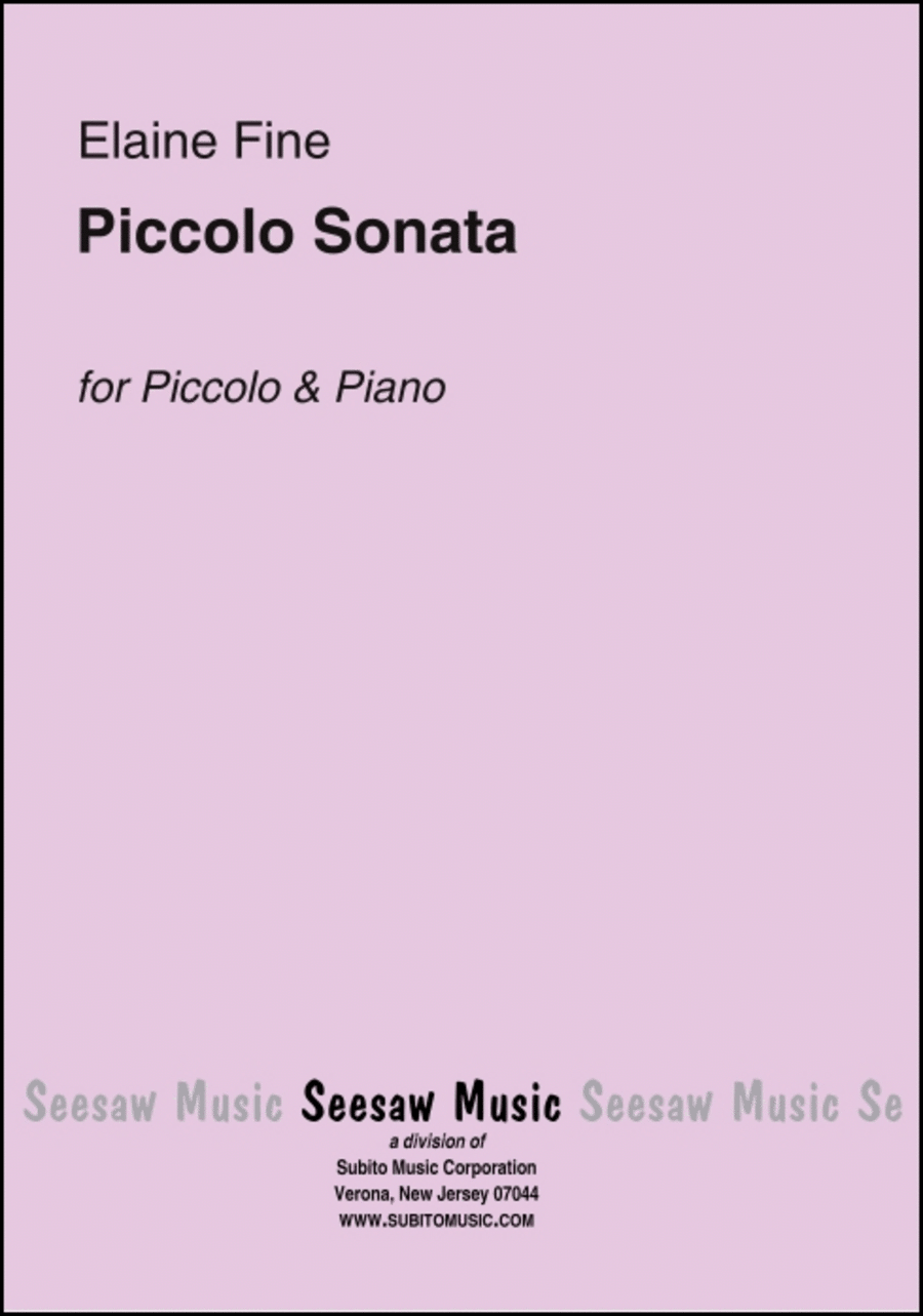 Piccolo Sonata - Piccolo - Sheet Music | Sheet Music Plus