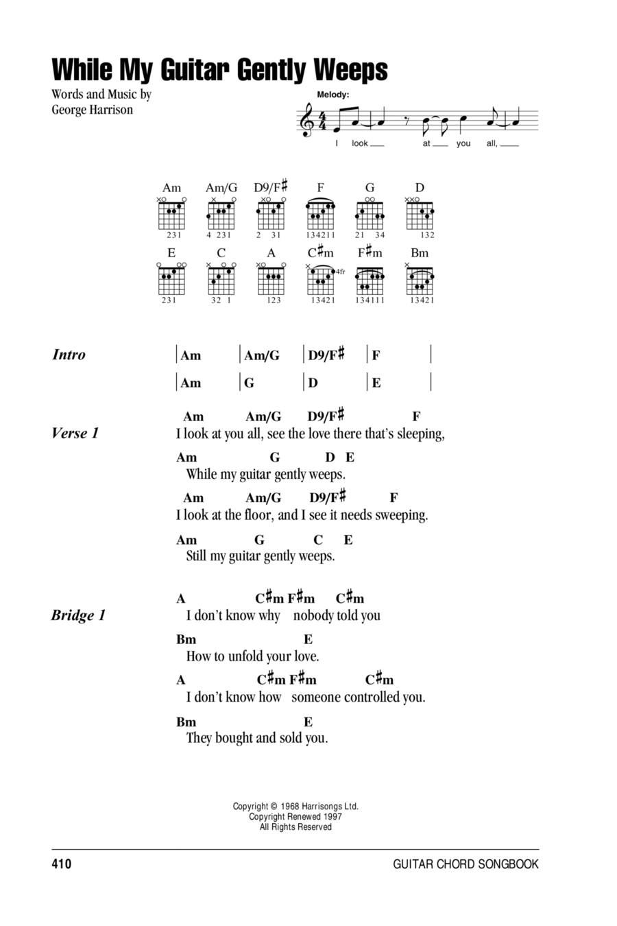 While My Guitar Gently Weeps By The Beatles Electric Guitar Digital