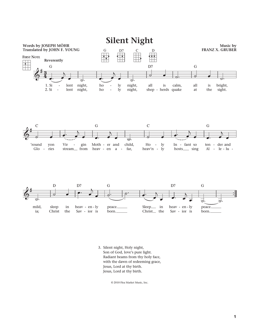 Silent Night From The Daily Ukulele Arr Liz And Jim Beloff By Jim