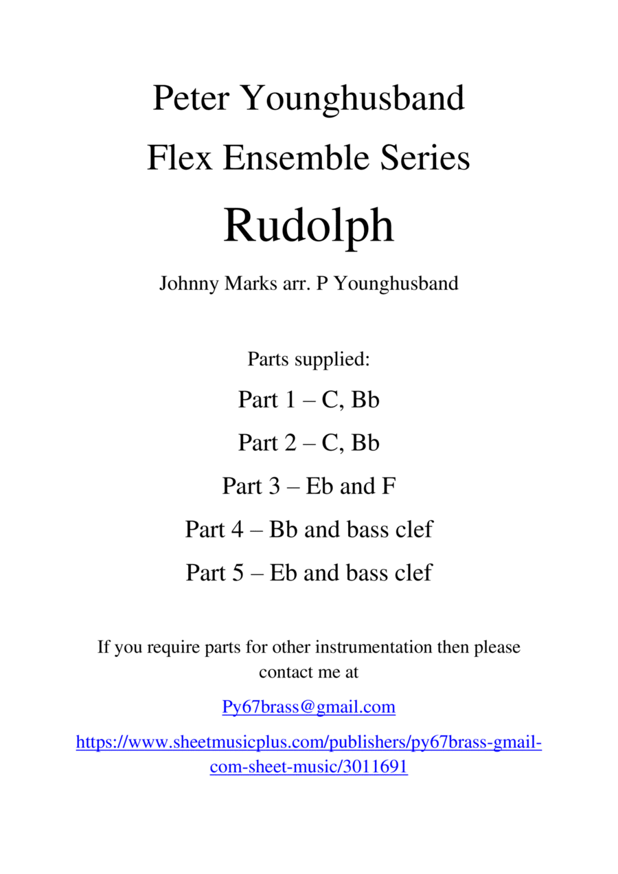 Rudolph The Red Nosed Reindeer By John Denver Bass Clarinet Digital