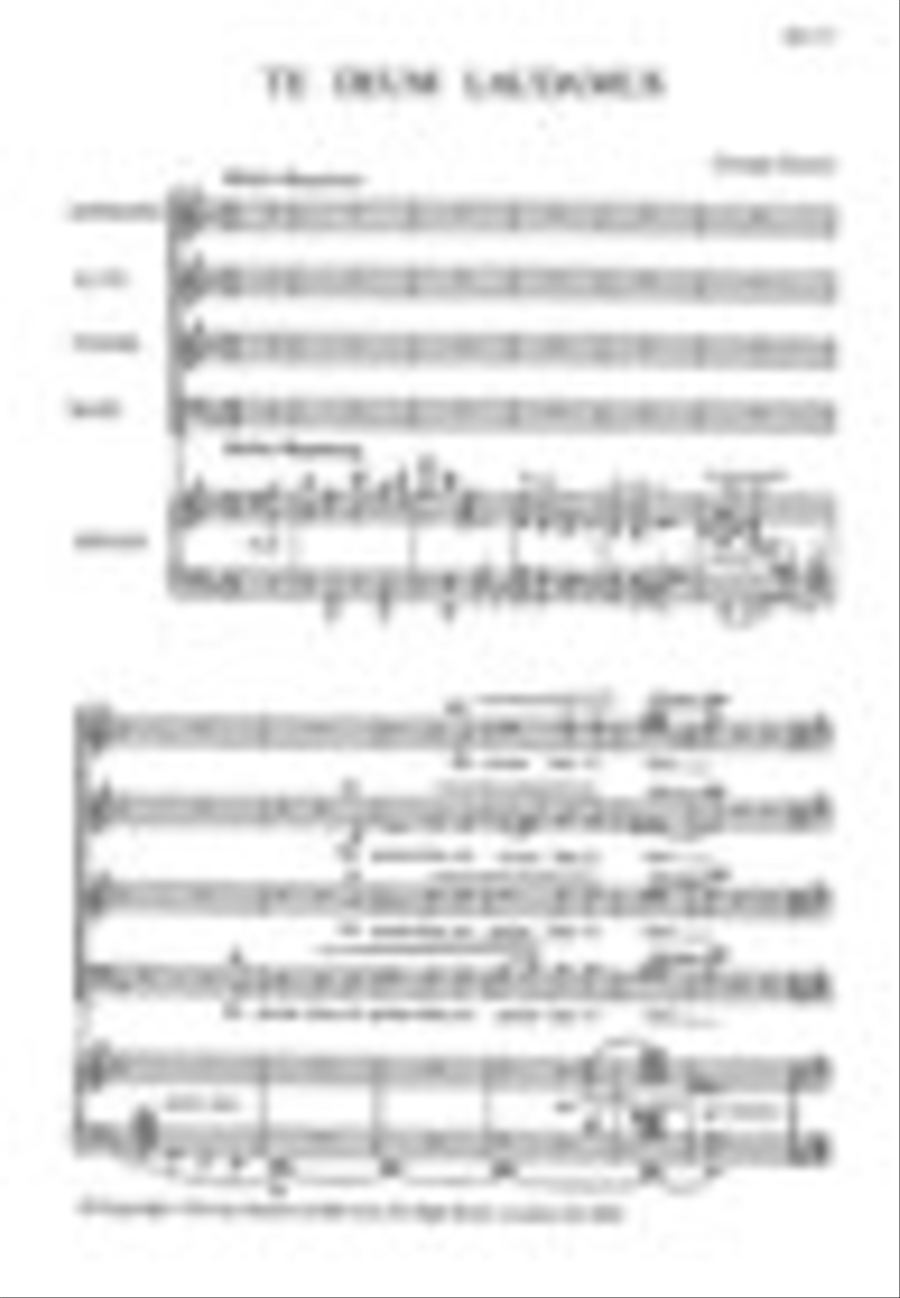 Te Deum Laudamus by George Dyson - Choir, Organ Accompaniment - Sheet ...
