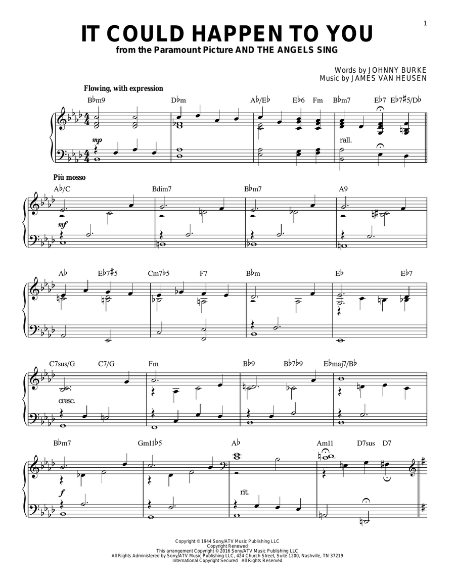 It Could Happen To You (arr. Brent Edstrom) by Johnny Burke - Piano ... It Could Happen To You (arr. Brent Edstrom) by Johnny Burke - Piano ...