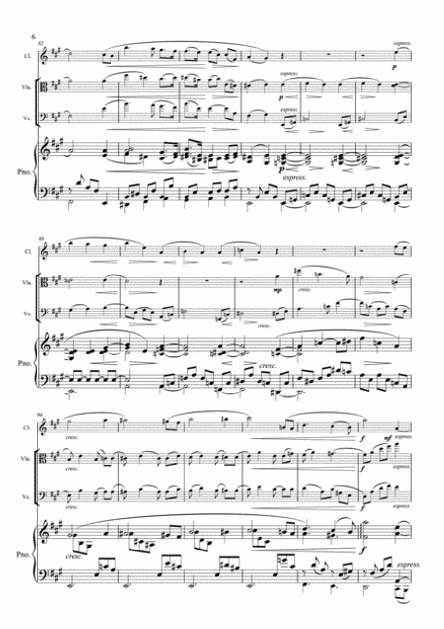 Brahms - Intermezzo Op.118 No.2 - Clarinet, Viola, Cello & Piano by ...