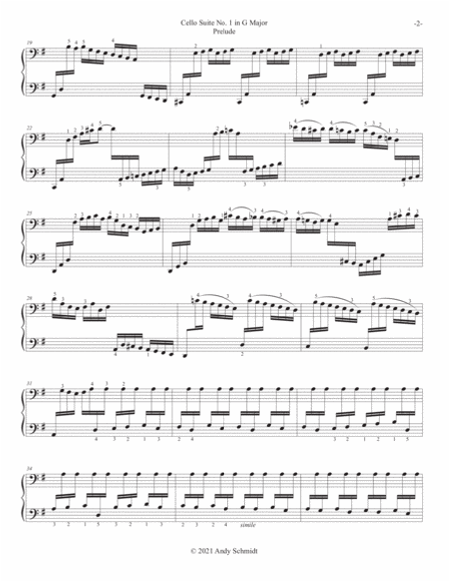 Bach Cello Suite No 1 In G Major Cello Digital Sheet Music Sheet