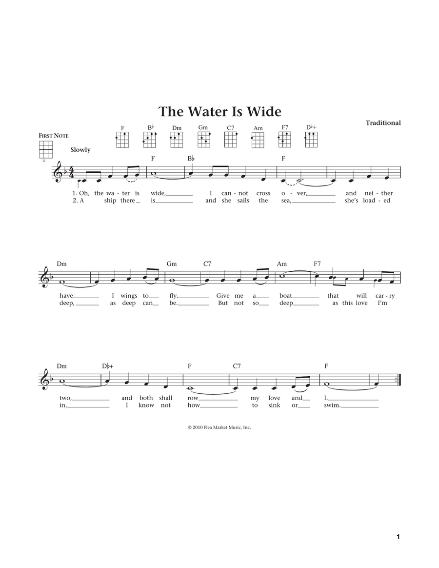 Water Is Wide From The Daily Ukulele Arr Liz And Jim Beloff By