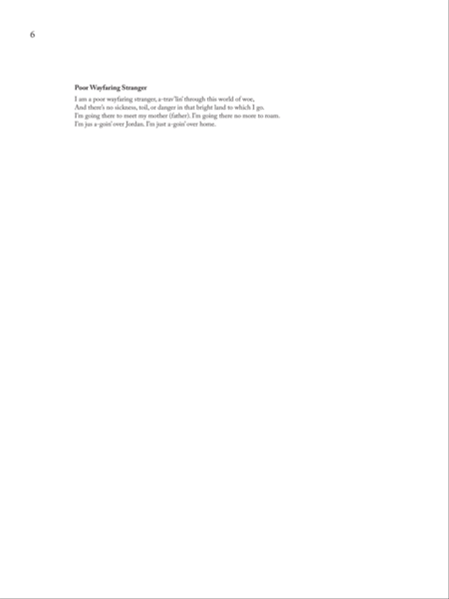 Poor Wayfaring Stranger Low Voice Digital Sheet Music Sheet Music