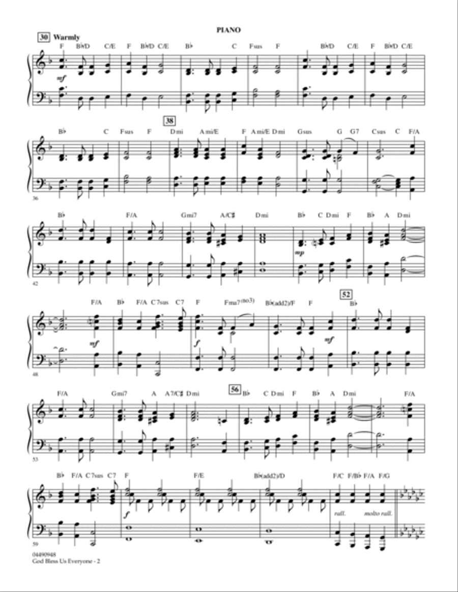 God Bless Us Everyone Piano By Andrea Bocelli Full Orchestra
