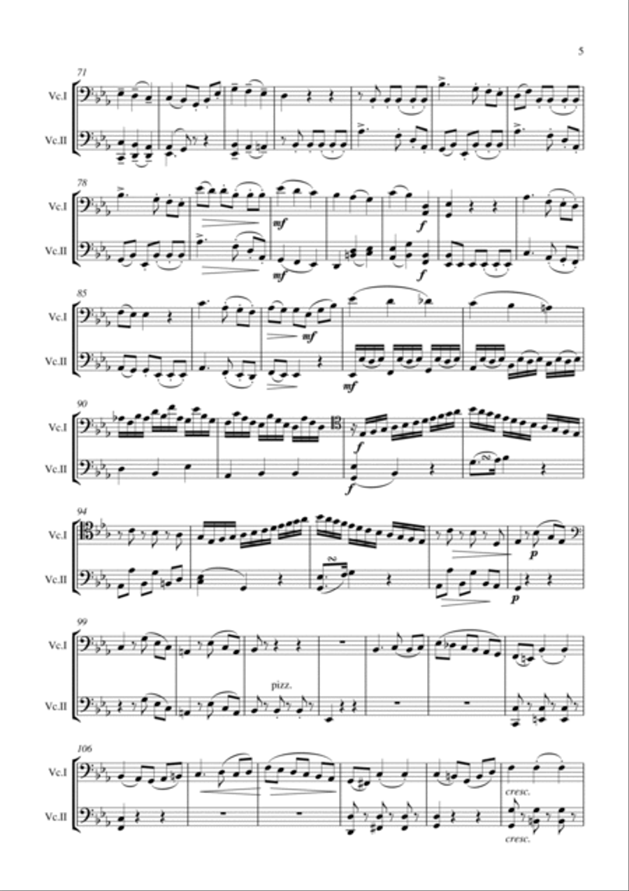 Duet for 2 Cellos in C by Wolfgang Amadeus Mozart - String Duet ...