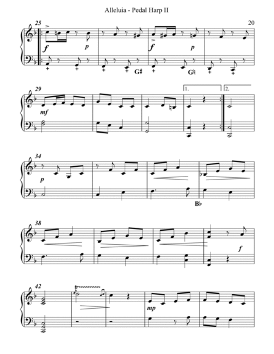 Alleluia from "Exsultate, Jubilate" K165, Pedal Harp II by Wolfgang ...
