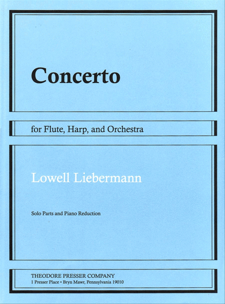 Concerto by Lowell Liebermann - Harp, Piano, Flute Solo - Sheet Music ...