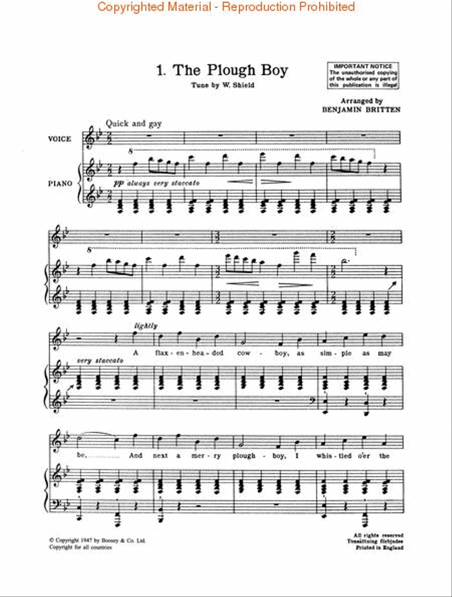 Folksong Arrangements Volume 3 British Isles By Benjamin Britten
