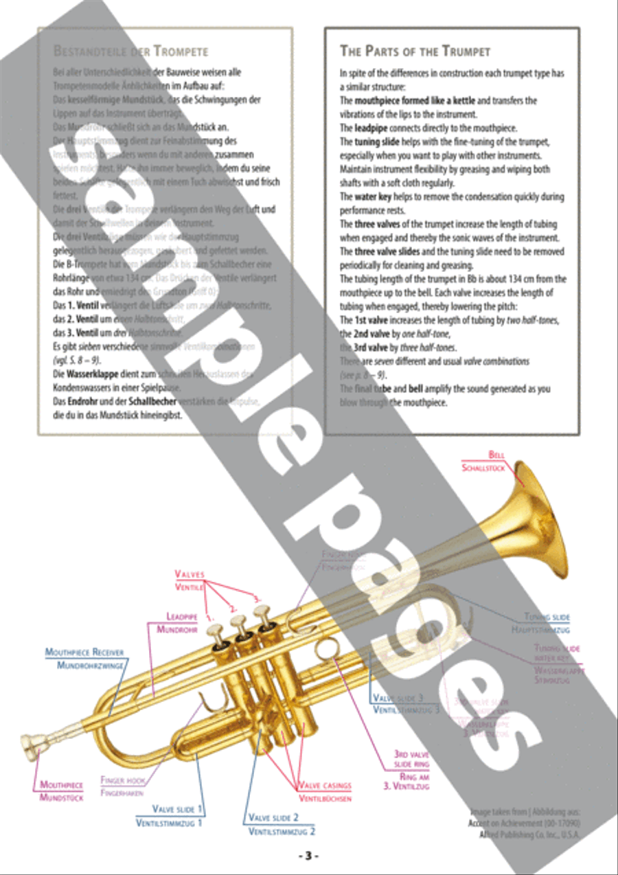 Grifftabelle für Trompete [Fingering Charts for Trumpet] - Cornet ...