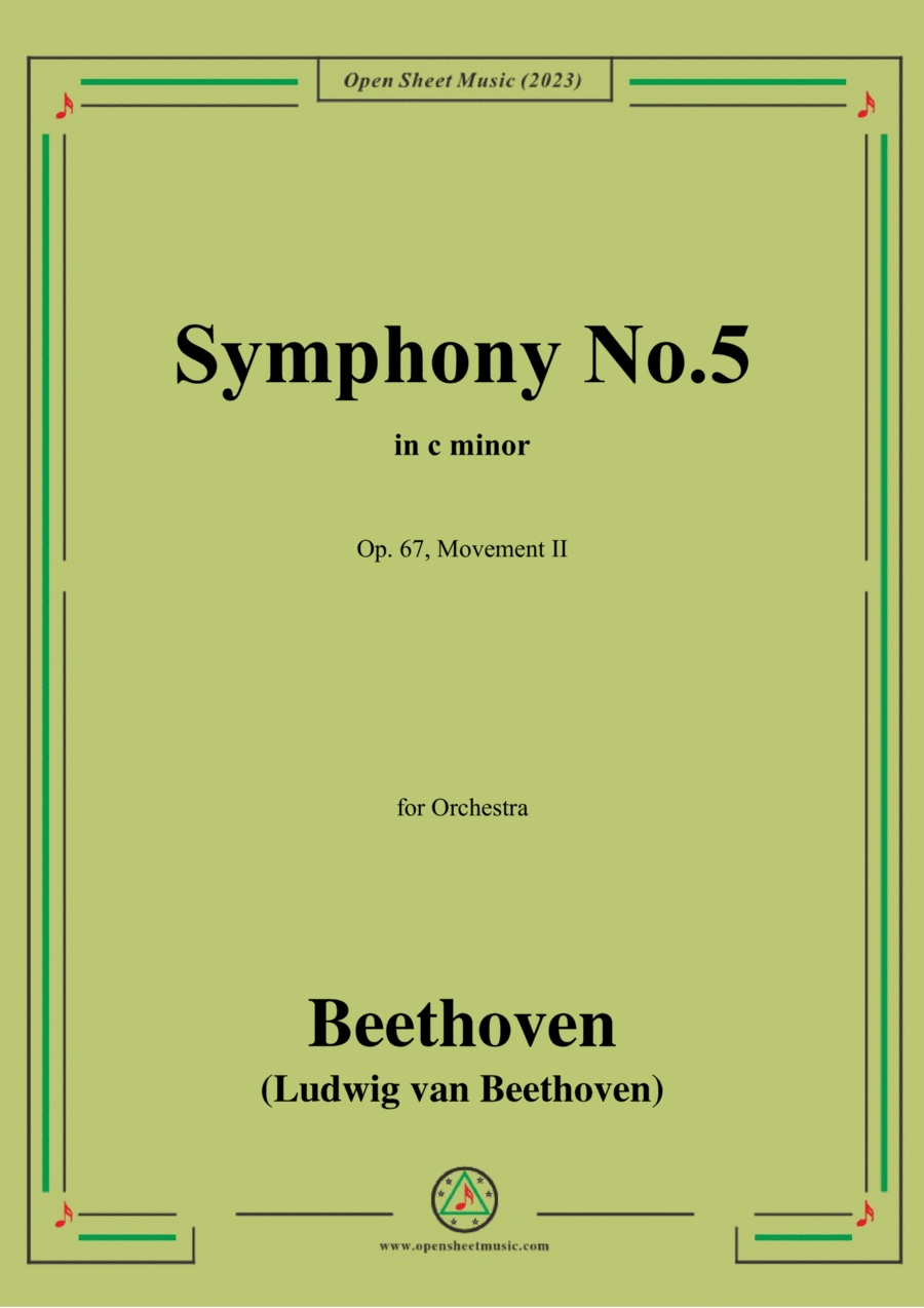 Beethoven-Symphony No.5,Op.67,Movement II by Ludwig van Beethoven ...