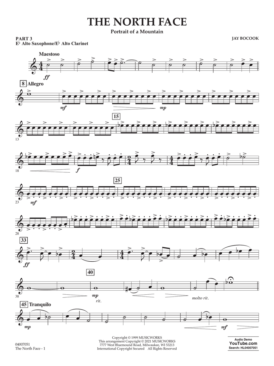 The North Face Pt3 Eb Alto Saxalto Clar By Jay Bocook Clarinet