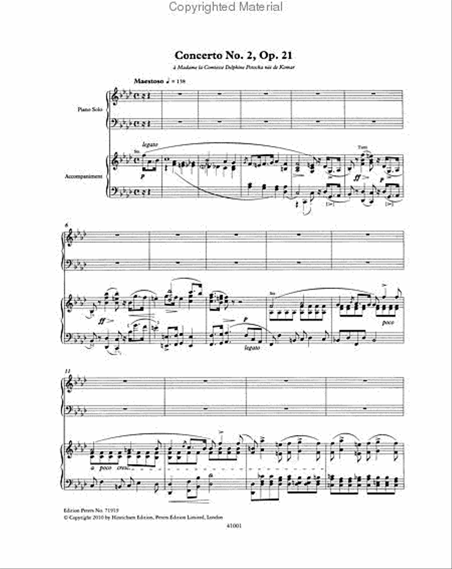 Piano Concerto No 2 In F Minor Op 21 Edition For 2 Pianos By