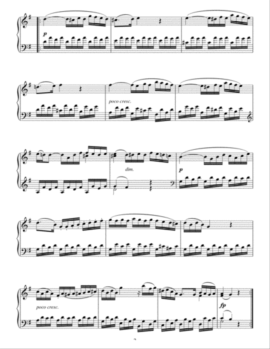 Andante From Piano Sonata In C K545 By Wolfgang Amadeus Mozart