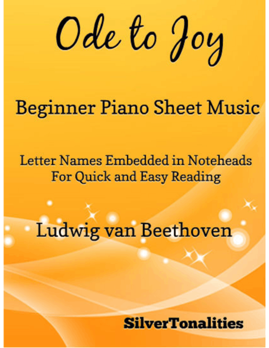 Ode to Joy Beginner Piano Sheet Music by Ludwig van Beethoven - Easy ...