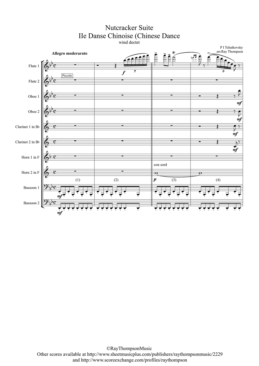Tchaikovsky Casse Noisette Nutcracker Suite Mvt Iie Danse Chinoise