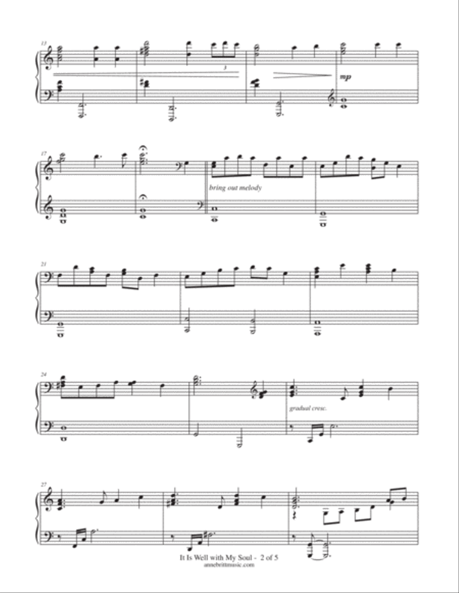 It Is Well with My Soul (piano solo) - Piano Solo - Digital Sheet Music ...