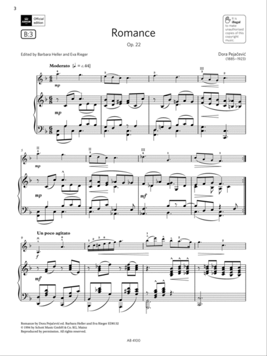 Romance (Grade 6, B3, from the ABRSM Violin Syllabus from 2024 ...