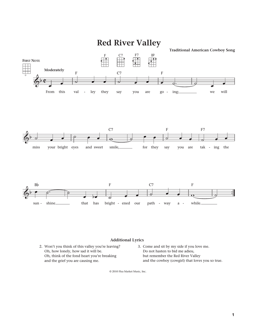 The Red River Valley From The Daily Ukulele Arr Liz And Jim Beloff
