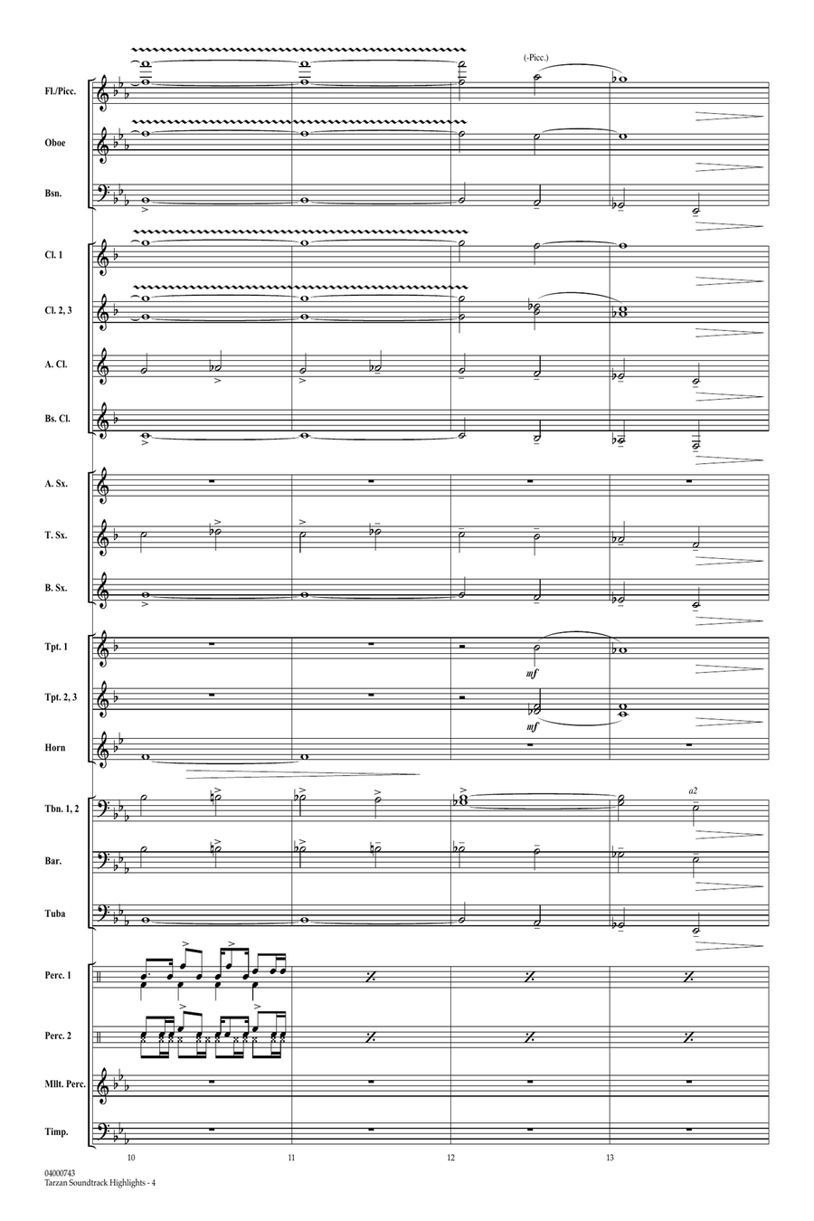 Tarzan Soundtrack Highlights (from Disney's Tarzan) (arr. Paul Murtha ...