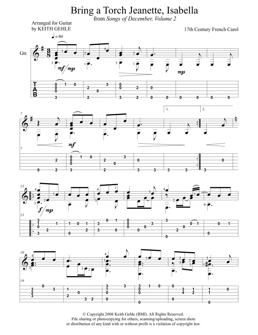 "Bring a Torch, Jeanette Isabella" and "Good King Wenceslas" for ...