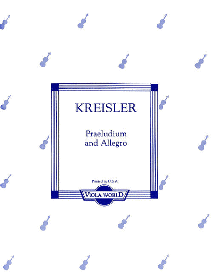 Praeludium And Allegro by Fritz Kreisler - Piano Accompaniment - Sheet ...