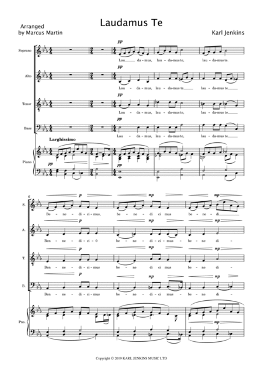 Laudamus Te - Choir - Digital Sheet Music | Sheet Music Plus