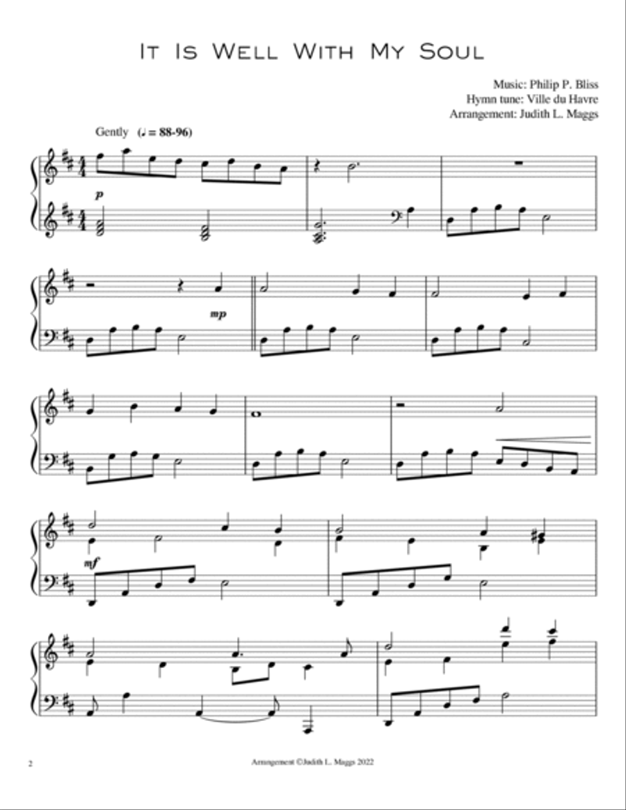 It Is Well With My Soul - Piano solo by Philip P. Bliss - Piano Solo ...