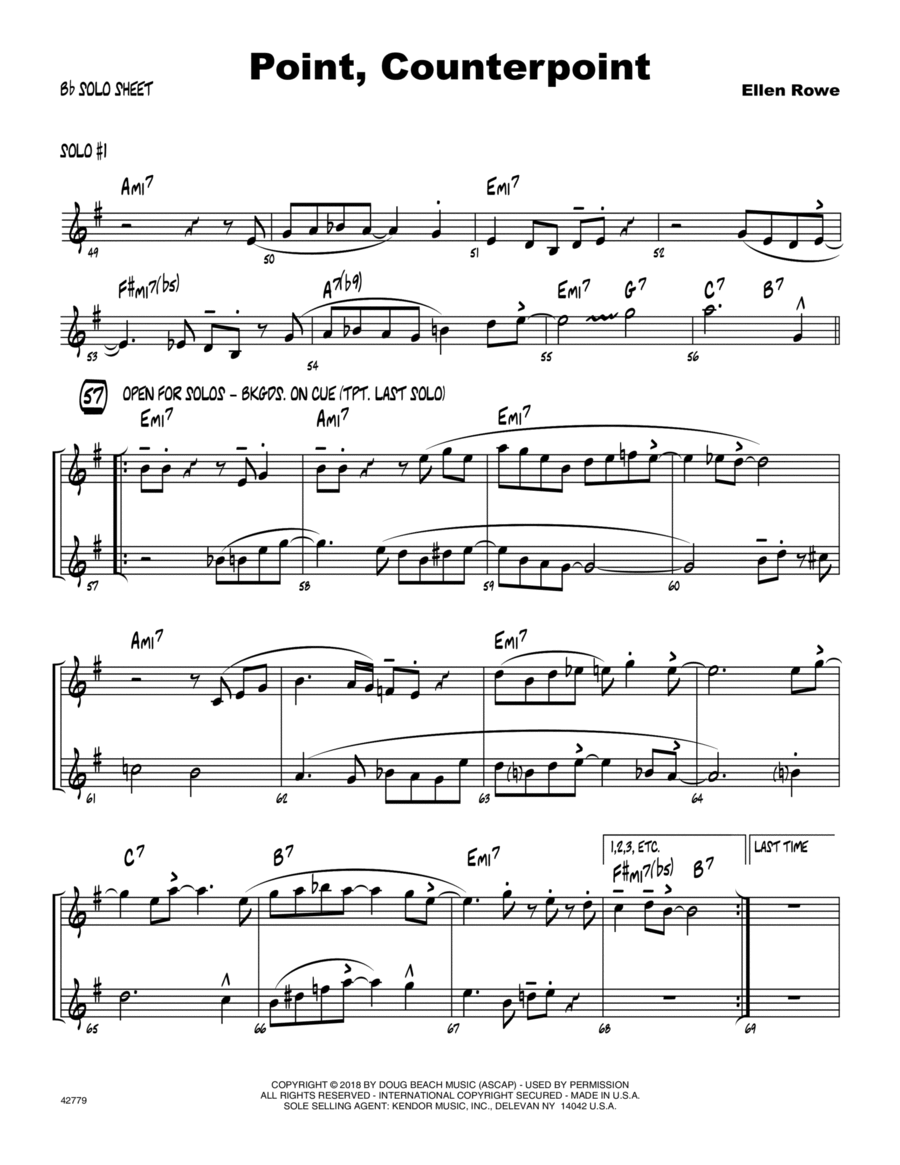 Point, Counterpoint - Bb Solo Sheet - Part - Digital Sheet Music ...