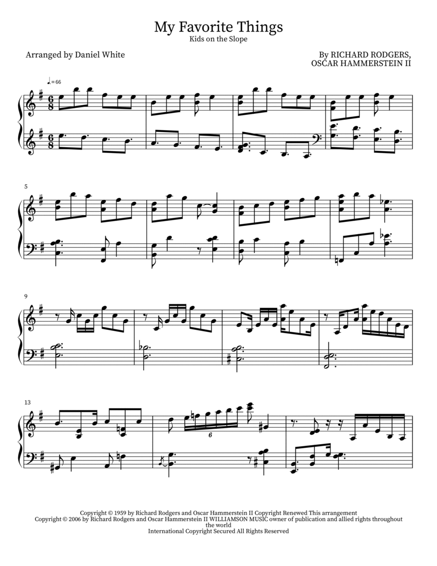 My Favorite Things By Lorrie Morgan Piano Digital Sheet Music