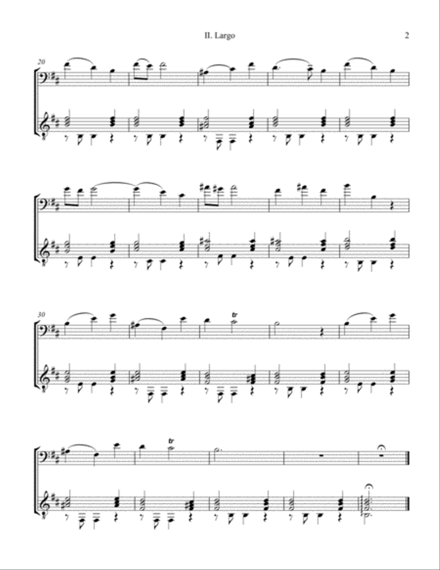 Largo (ii) from La Primavera (Spring) for cello and guitar by Antonio ...