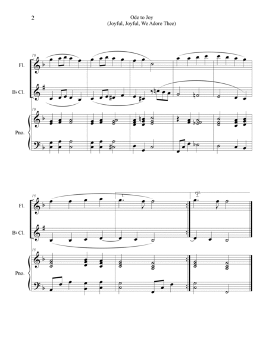 10 Easter Duets For Flute And Clarinet With Piano Accompaniment Vol