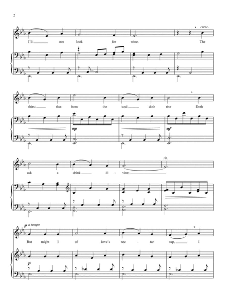 Drink To Me Only With Thine Eyes By Traditional Voice Digital Sheet