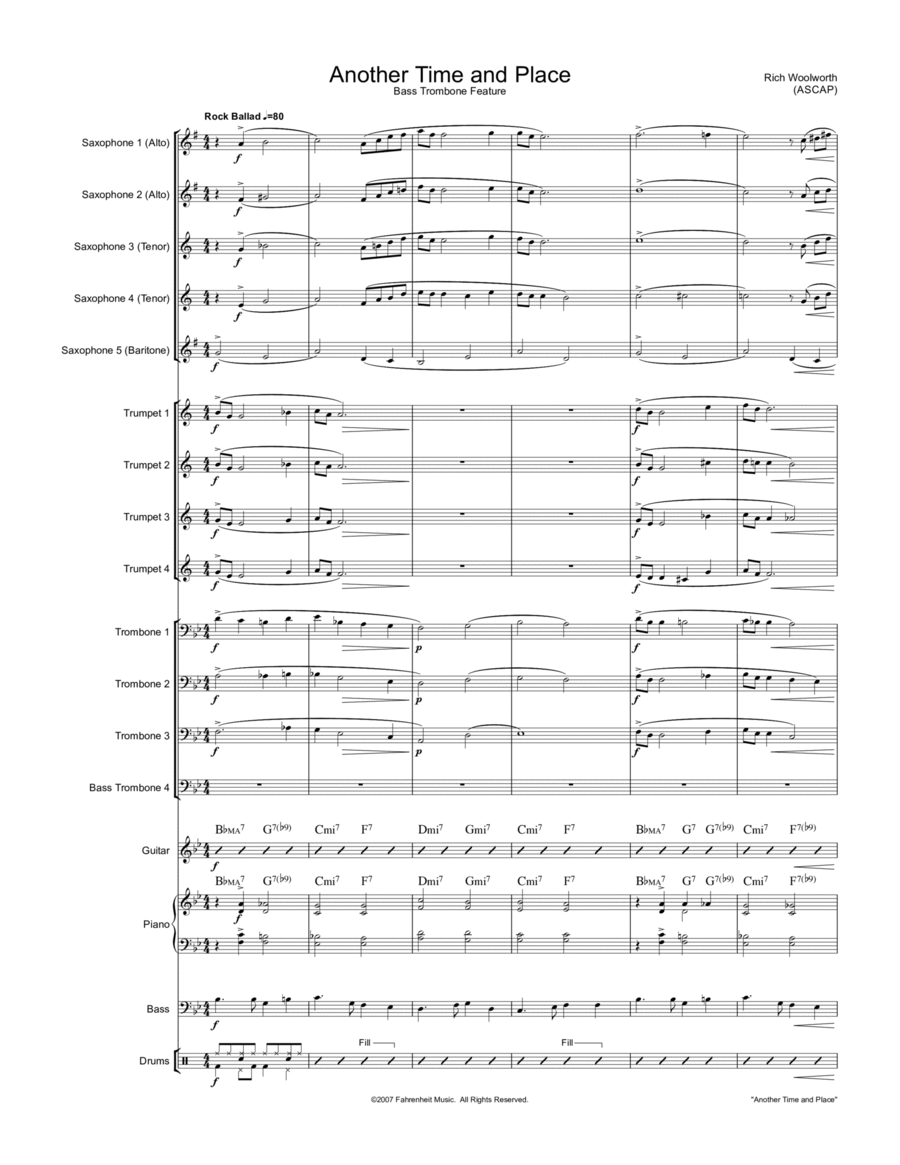 Another Time and Place - Jazz Ensemble - Digital Sheet Music | Sheet ...