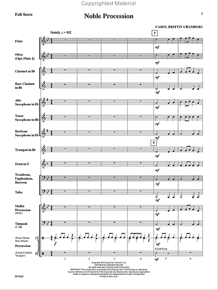 Noble Procession - Concert Band - Sheet Music | Sheet Music Plus