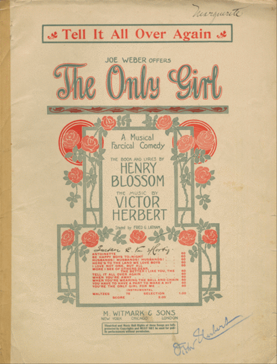 Tell it All Over Again. (Patsy and Girls) by Victor Herbert - Voice ...