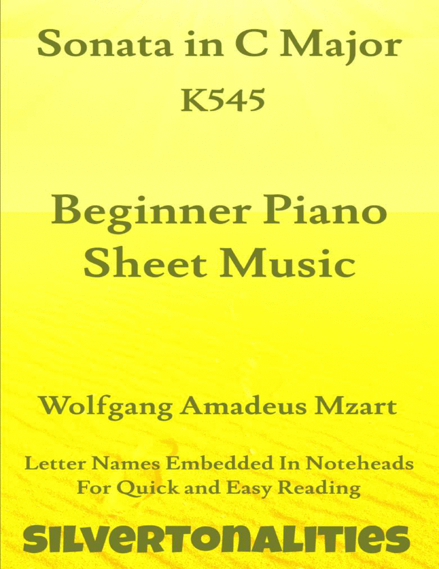 Sonata In C Major K545 First Movement Beginner Piano Sheet Music By