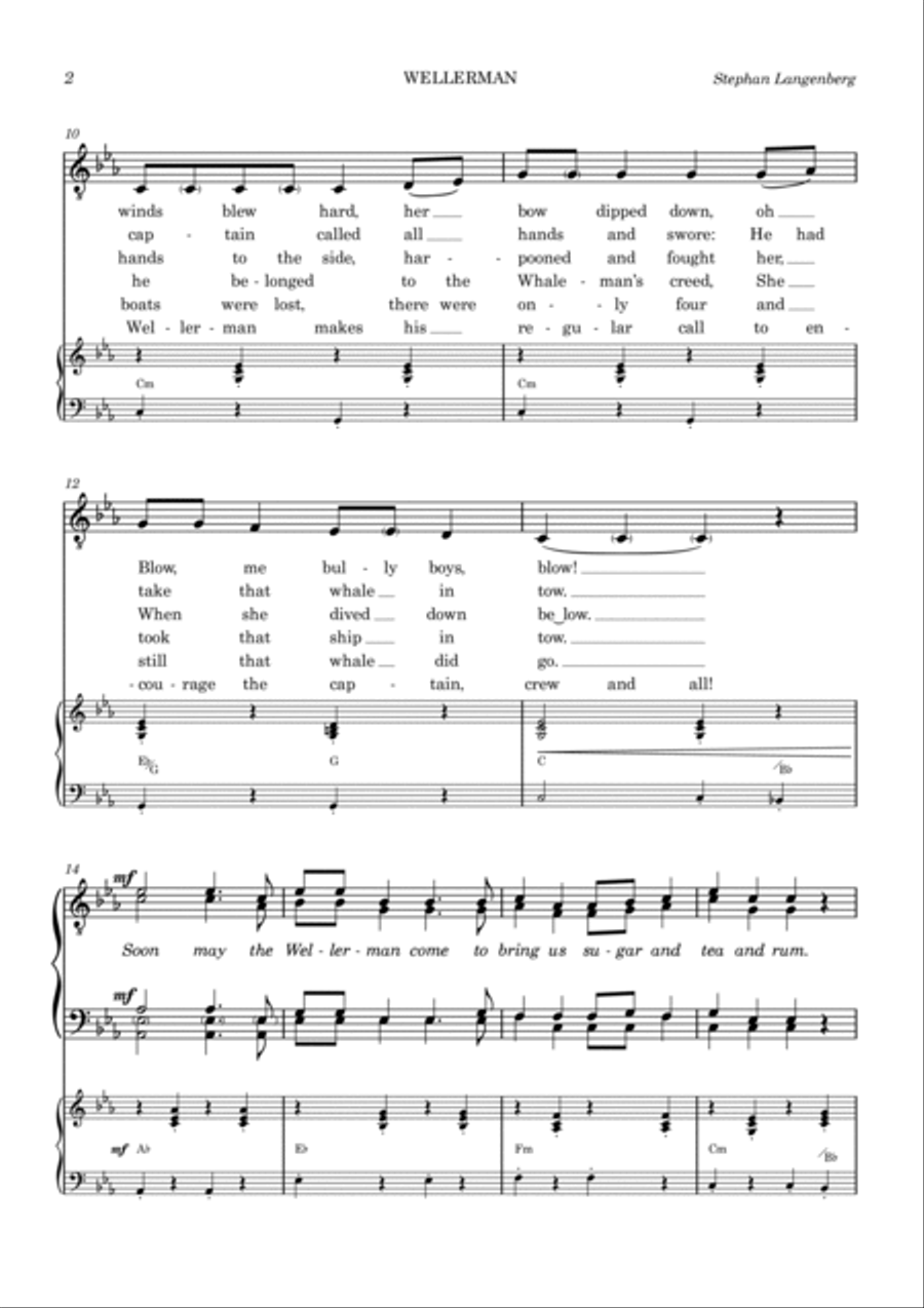 Wellerman (Soon May The Wellerman Come) - TTBB - Digital Sheet Music ...
