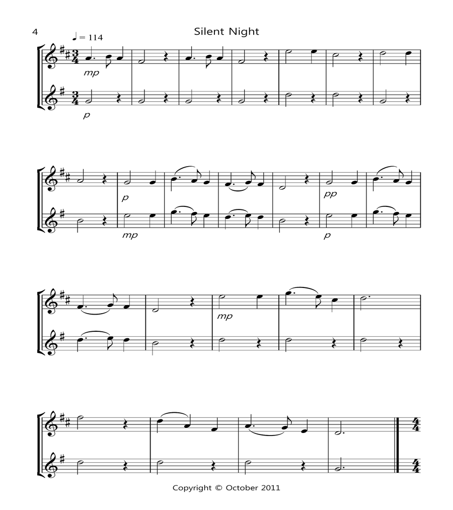 8 Easy Christmas Duets For Alto And Tenor Saxophone By David Burndrett